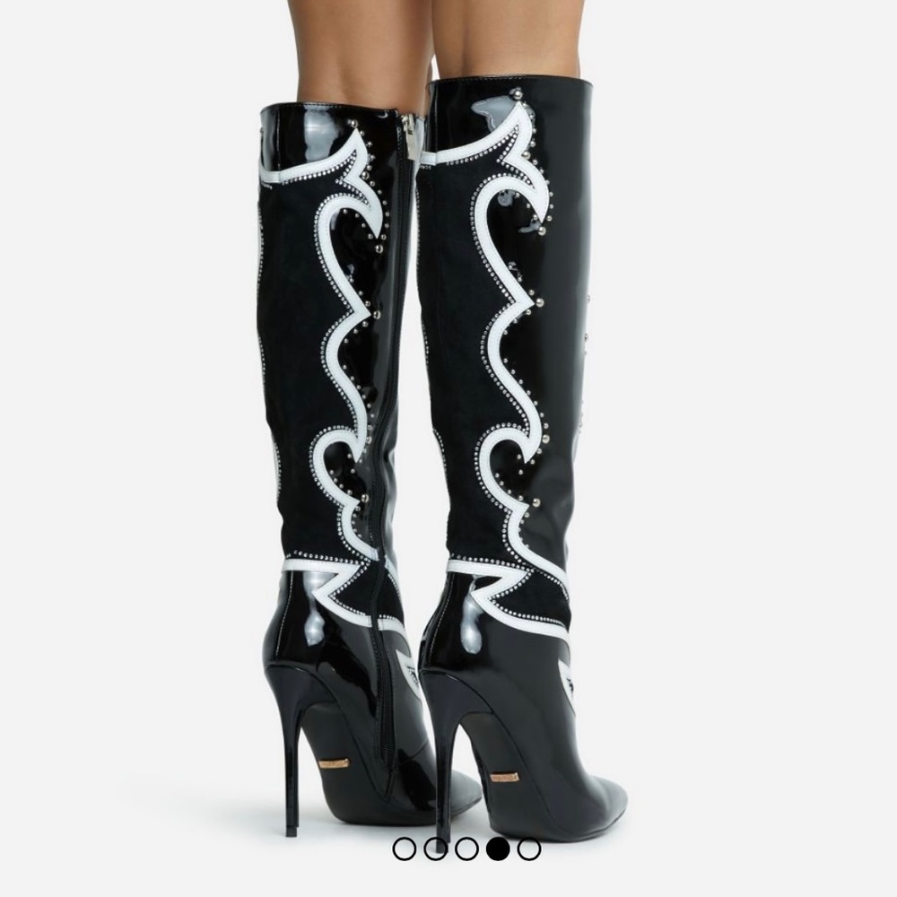 Ego Boots Black Diamante Boots. - Gem